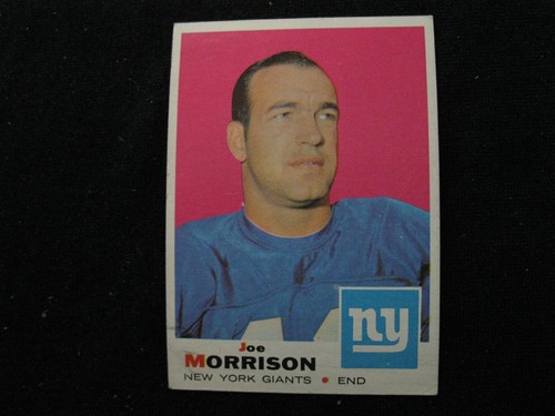 1969 Topps #175 JOE MORRISON - New York Giants - Vintage Football EX ...