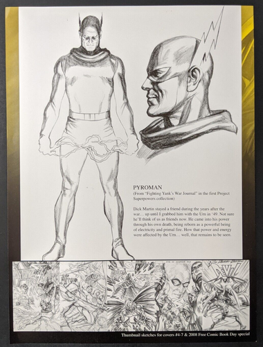Pyroman Hydro Project Superpowers Art Comic Poster Pin-Up Original Alex ...