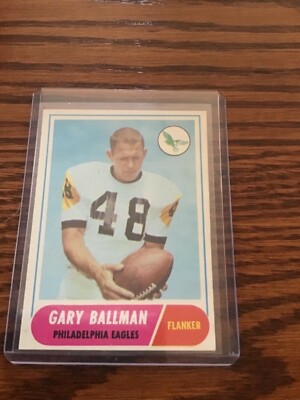 1968 Topps Football Gary Ballman Philadelphia Eagles Card #58 Great for ...
