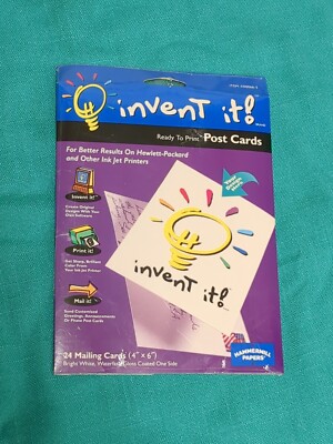 New INVENT IT! PACK Postards & Greeting Cards For Ink Jet Printers ! 24 ...