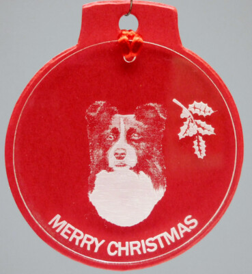BORDER COLLIE DOG ORNAMENT, LUCITE, | eBay
