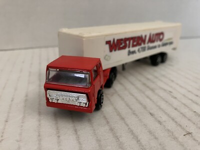 Vintage Majorette Bernard Semi & Western Auto Trailer No Box | eBay