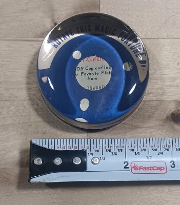 Vtg Pict-o-Weight Wheaton Glass Paperweight for Photo Wheatonware Great ...