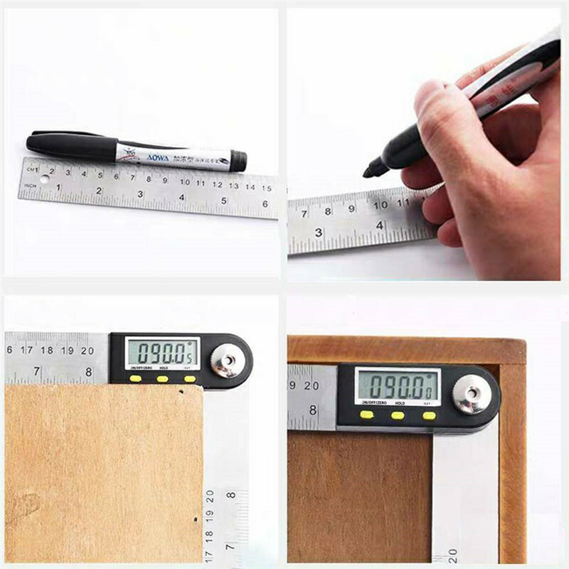 Digital Angle Finder Meter Protractor Goniometer Measure Ruler ...
