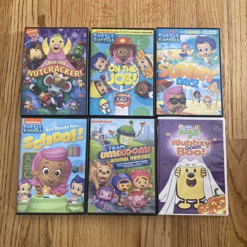 Nickelodeon Nick Jr Kids DVD Lot of 6 Umizoomi, Wubbzy, Bubble Guppies ...