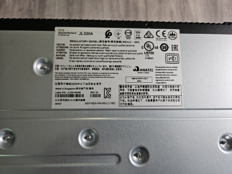 Lot Of 6x Aruba 2930M JL320A 24 Port 1GB/PoE+ 4 Port SFP+ Managed ...