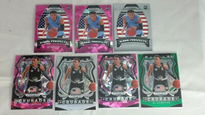 Seven RC RJ Hampton Prizm 2020-21 Crusades Global Prospects Green Pink ...