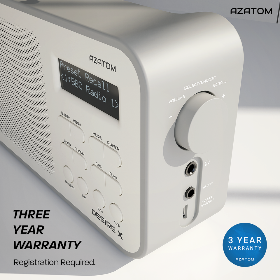 DAB+ DAB FM Radio Alarm Clock Speaker Portable Speaker Azatom Desire X ...