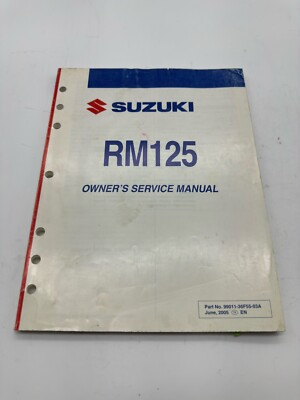 Suzuki RM125 Factory Owner's Service Repair Manual Book SKU23 | eBay
