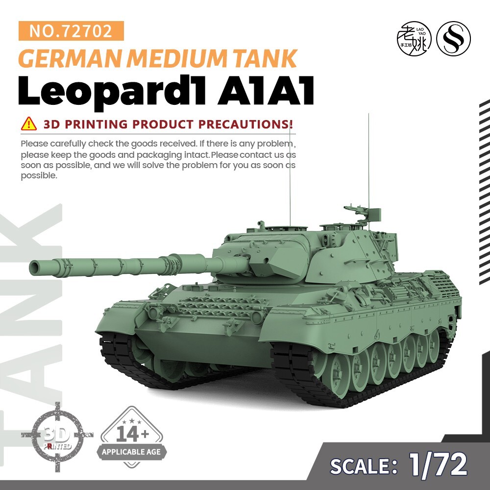 1/72 Military Model Kit German Leopard 1A1A1 Medium Tank | eBay