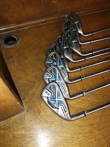 Callaway X-22 Iron Set 4-Pw, SW, 8 Clubs Uniflex Flex Steel Good Grips ...