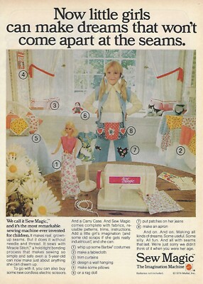 1974 Mattel Toys Sew Magic Sewing Machine Barbie vintage PRINT AD ...