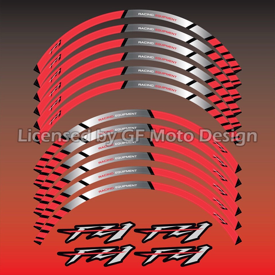 Yamaha Fazer FZ1 Motorcycle Bike Wheel Decals Rim Stickers Set Stripes ...