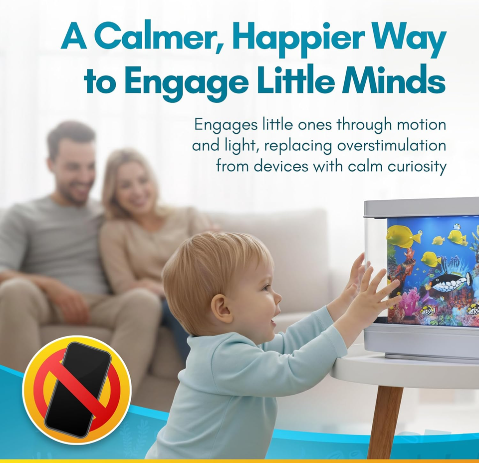 Linda’S Essentials Fake Fish Tank for Kids and Adults, Fake Aquarium ...