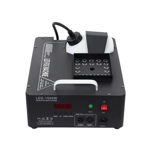 Smoke Fog Machine RGB 24 LED Light DMX DJ Party Vertical Spray Fog ...