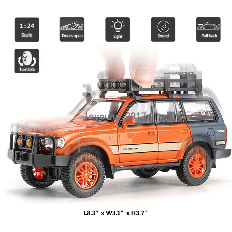 1:24 Land Cruiser LC80 Model Car Diecast Toy Cars Toys for Boys Kids ...