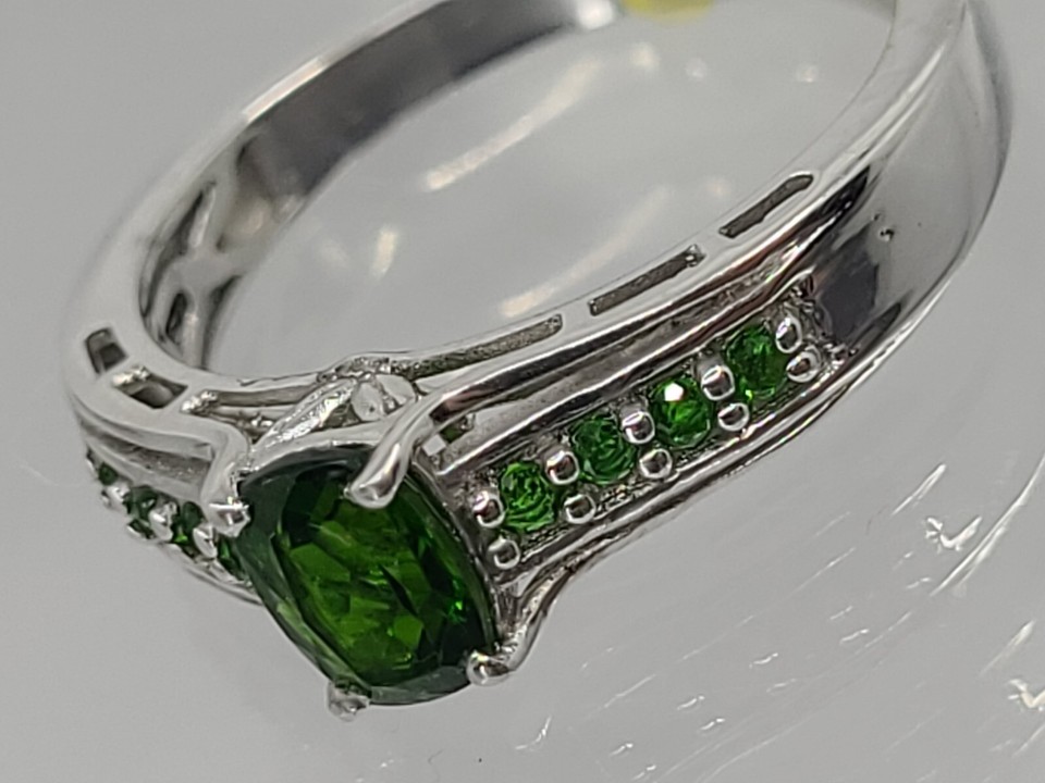 New STS Jewels Sterling 925 9-Stone Chrome Diopside Band Ring Sz 9.75 ...