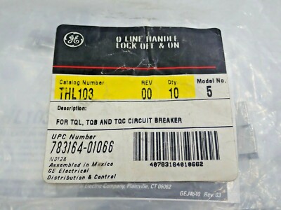 GENERAL ELECTRIC THL103 HANDLE LOCKING DEVICE FOR TQL,TQB,TQC BREAKER ...