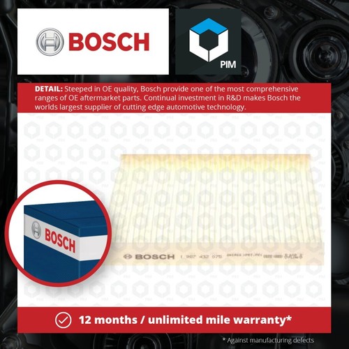Pollen / Cabin Filter 1987432075 Bosch 27891BM400 27891BM401 27891BM402 ...