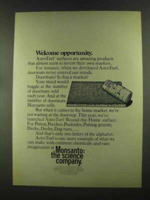 1972 Monsanto AstroTurf Ad - Welcome Opportunity | eBay