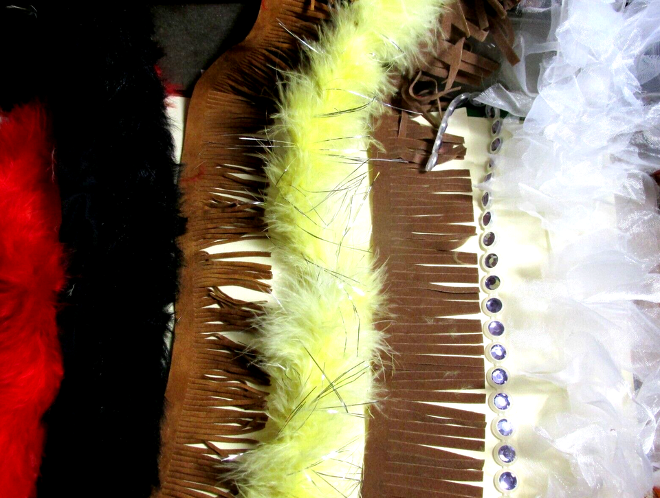 Fibers Trims Lot Fur Fringe Fancy Frills Feathers Marabou Various ...