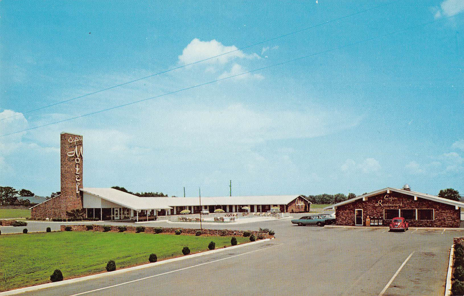 Vintage Capri Motel & Restaurant Perry Georgia Cars Pool Vacation ...