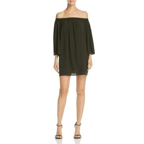 French Connection Women's Green Off Shoulder Dress Small | eBay