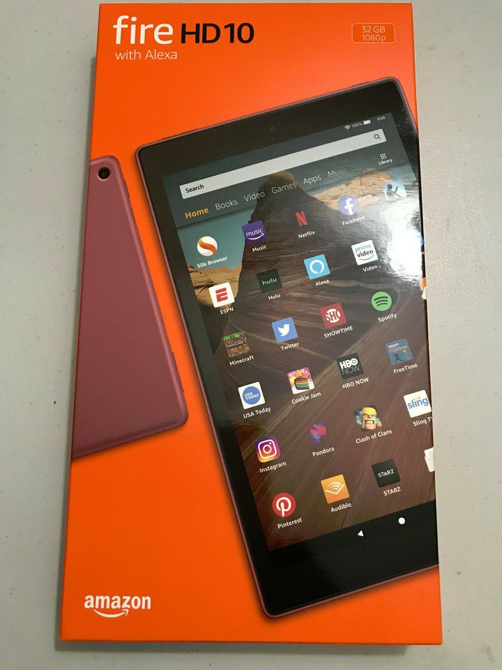 Amazon Fire HD 10 (9th Generation) 32GB, Wi-Fi 10.1 in - Plum with ...
