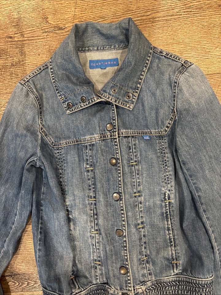 Fcuk Jeans Denim Jacket Full Button Size Small | eBay
