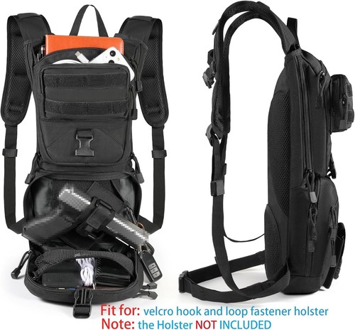 Tactical Molle Hydration Backpack with 3L TPU Water Bladder, High Flow ...