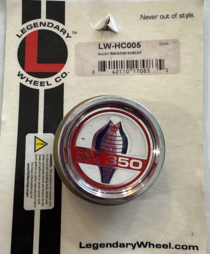 1965-67 Mustang; Cobra; Legendary Wheel Center Cap; With G.T. 350 And ...