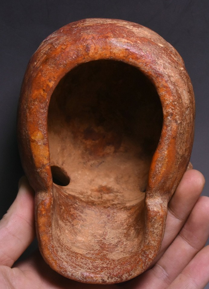 10CM China Hongshan Culture Old Jade Carving Skeleton Devil Skull Head ...