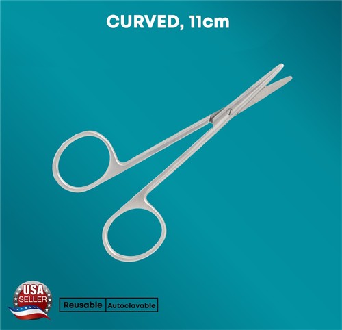 Enucleation Scissors Curved 11cm Stainless Steel Surgical OPT Eyelid ...