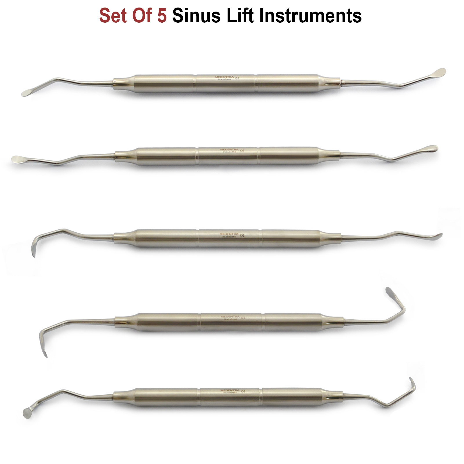 5Pcs Dental Sinus Lift Implant Assorted Oral Surgery Kit With Stainless ...