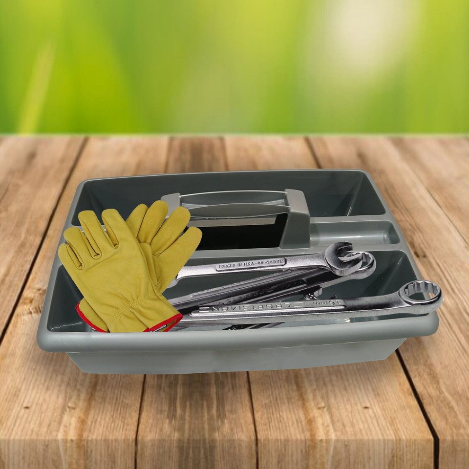 Large Plastic Carry All Caddy Cleaning Tray with Handle Kitchen Tidy ...