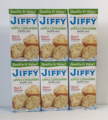 6 BOXES JIFFY APPLE CINNAMON MUFFIN MIX FREE SHIPPING! | eBay