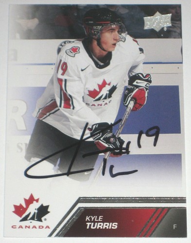 KYLE TURRIS SIGNED 13-14 UPPER DECK TEAM CANADA CARD AUTOGRAPH AUTO ...