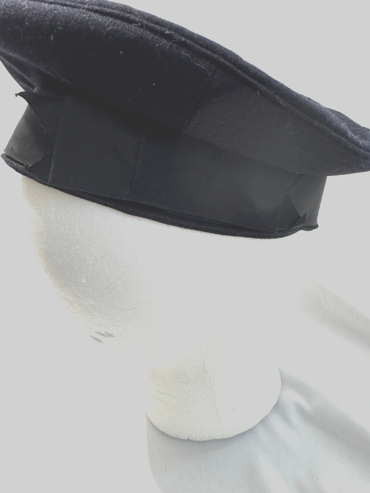 US Navy Hat Mens Black Wool Sailor Beret Flat Cap Vintage | eBay