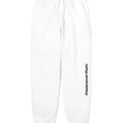 Discovered Never Second Logo Jogger Sweatpants - White, S | eBay