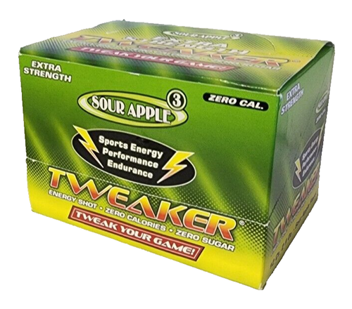 Tweaker Energy Shot Sour Apple Flavor 2 fl oz 12 count Zero Calories ...