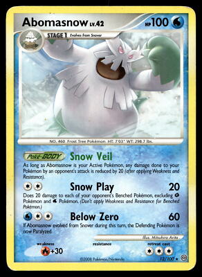 Pokemon Stormfront 12/100 Abomasnow MP | eBay