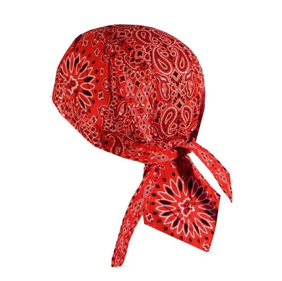 Headwrap DANBANNA Red Paisley Du-Rag Skull Cap Doo Rag Bandana | eBay
