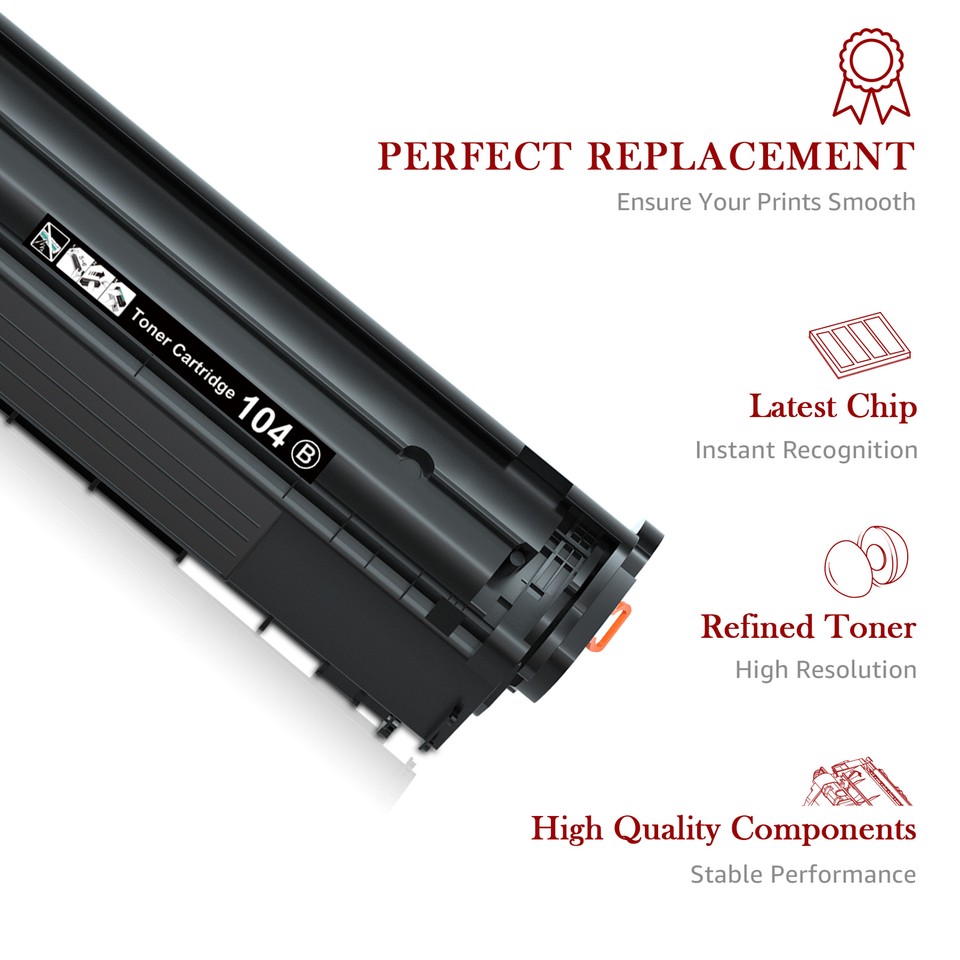 3 PK Toner Compatible for Canon 104 ImageClass MF4150 MF4350d MF4370dn ...