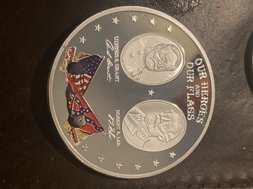 American Mint Civil War Our Heroes and Our Flags Silver Plated ...
