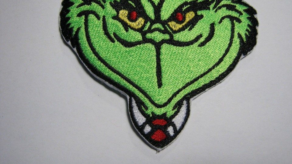 Donald Trump Grinch Orange Hair Embroidered Patch, Anti-Trump, Parody ...