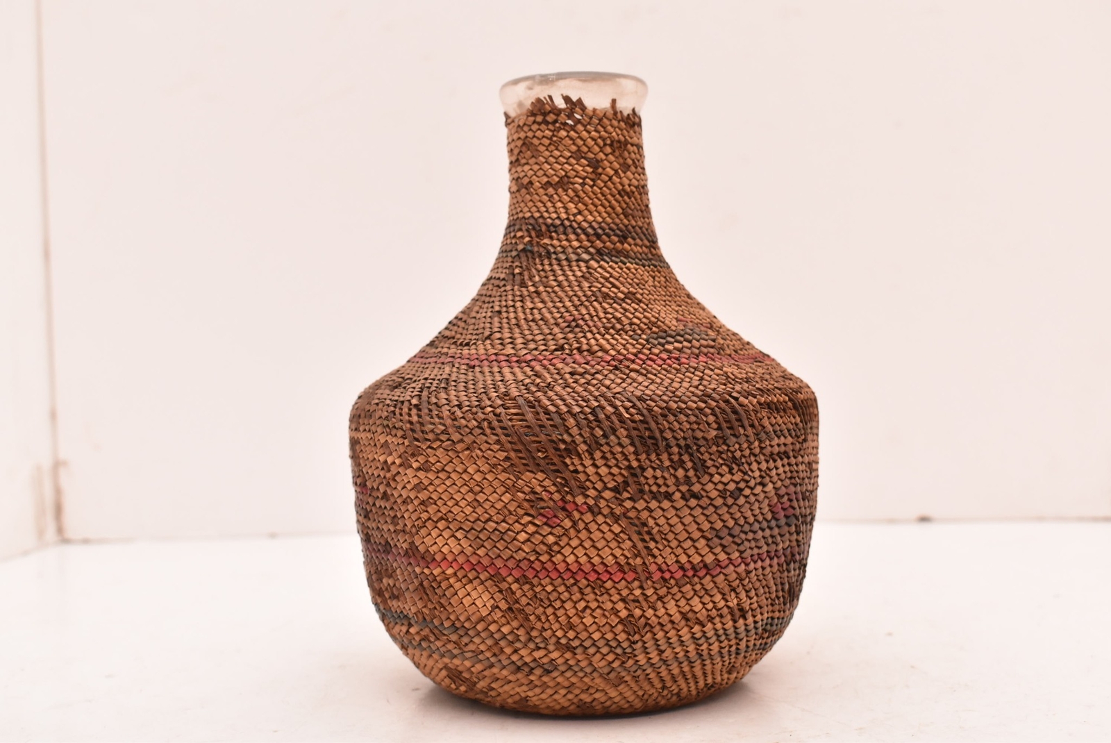 ATQ Native American Indian Woven Bottle Basket Nootka Makah Northwest ...