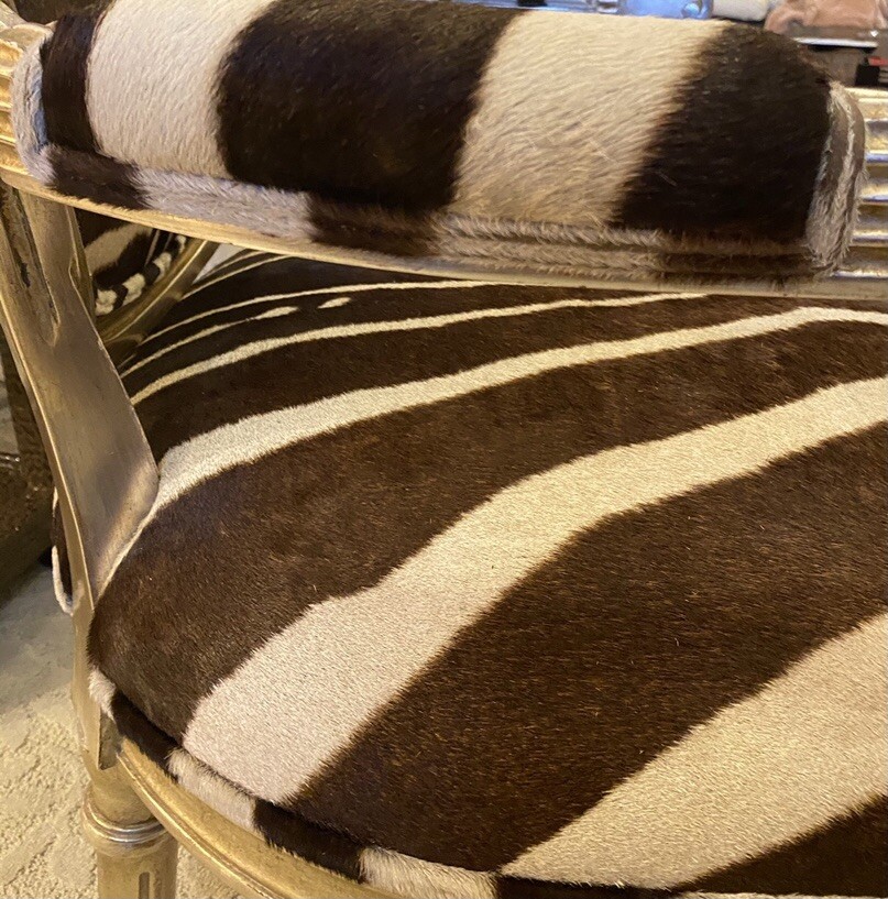 J.Robert Scott Original Genuine Zebra Skin Hide Chair | eBay