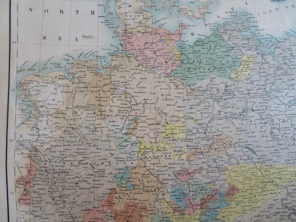 German Confederation Austria Prussia Bavaria Saxony c. 1855-60 ...