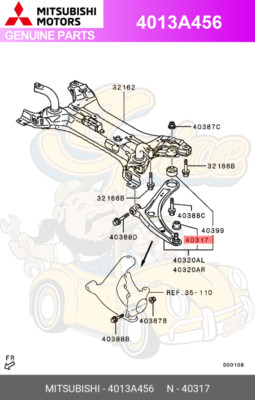 Coperchio giunto sferico braccio comando inferiore Mitsubishi 4013A456 ...