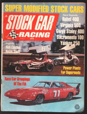 Sports Pub: Stock Car Racing 7/1969-Super-Modified Stock Car-Winged ...